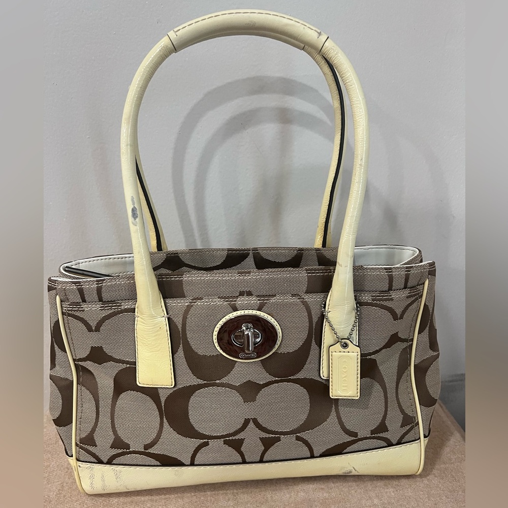 Project Bag- Coach Madeline Signature Canvas And Pate… - Gem
